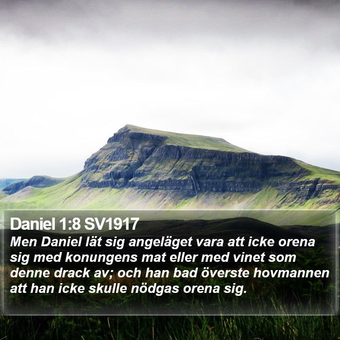 Daniel 1:8 SV1917 - Men Daniel lät sig angeläget vara att icke