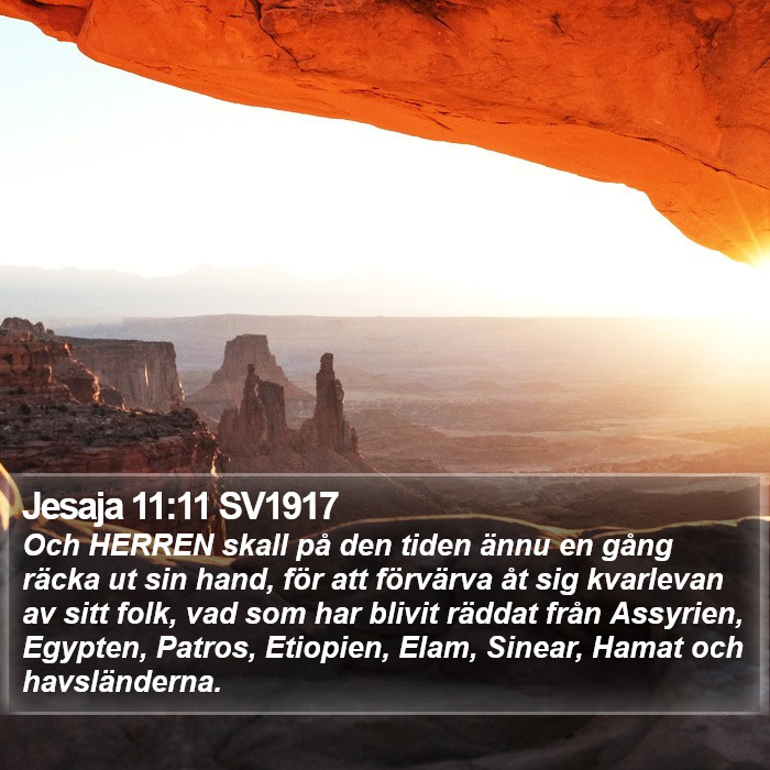 Jesaja 11:11 SV1917 - Och HERREN skall på den tiden ännu en gång