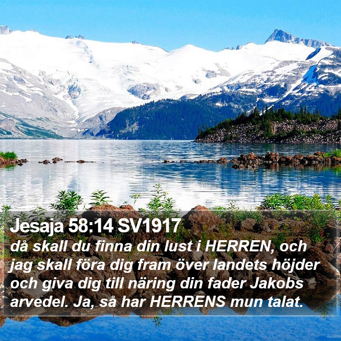 Jesaja 58:14 SV1917 - då skall du finna din lust i HERREN, och jag